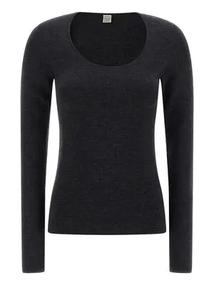 TOTEME TOTEME Compact Knit Sweater Gray