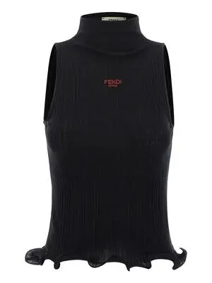 Fendi Ruffled Top - Black