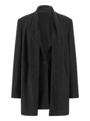 TOTÊME TOTEME Scarf Detail Flannel Blazer