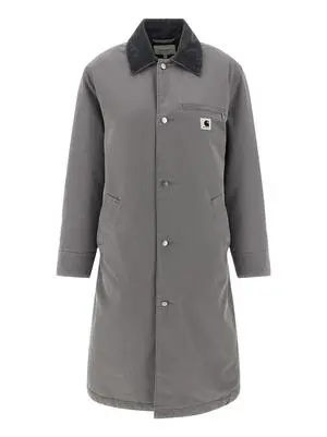 Carhartt Work In Progress Webster Cotton Canvas Coat - Gray