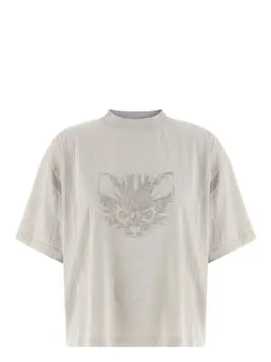 Balenciaga Kittycat Crop T-shirt - White