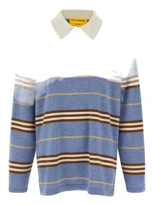 Guest In Residence Striped Cashmere Rugby Shirt - Light Blue