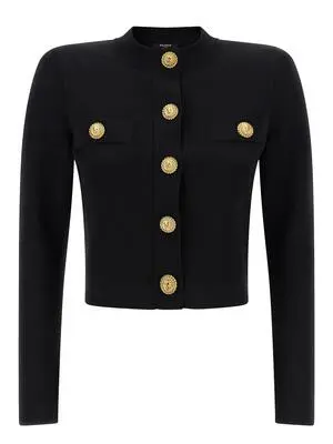 Balmain BALMAIN Cropped Cardigan Black