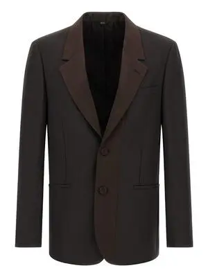 Fendi Crepe Wool Blazer - Brown