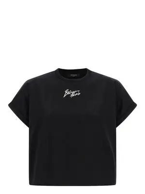 BALMAIN Cropped T-shirt
