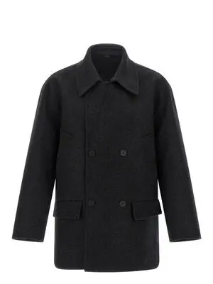 Fendi Felt Wool Coat - Gray