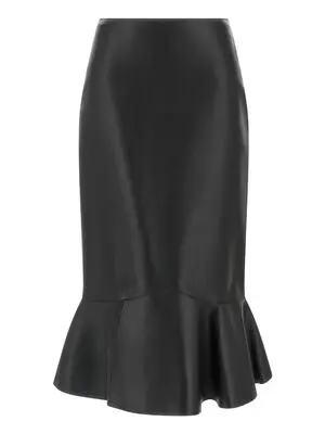 Fendi Nappa Midi Skirt - Black