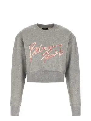 Balmain Cotton Sweatshirt - Gray