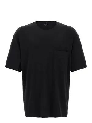 LEMAIRE Cotton And Silk T-shirt - Black