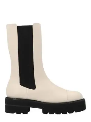 STUART WEITZMAN Presley Leather Chelsea Boots - Beige