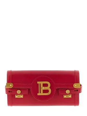 Balmain BALMAIN B-Buzz 23 Leather Clutch Bag Fuchsia