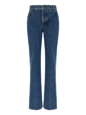 BALMAIN BALMAIN High-Waist Straight-Leg Denim Jeans