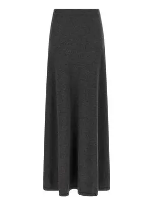 Balenciaga Maxi Wool Skirt - Gray