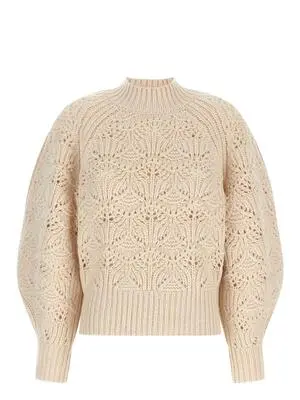 Zimmermann Hypnotic Cable Knit Wool Sweater - Beige