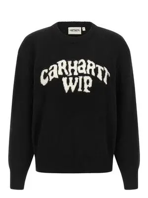 Carhartt Work In Progress Logo Intarsia Sweater - White/black
