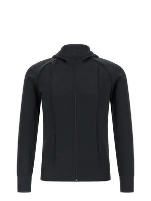 Valentino Garavani Technical Jersey Vlogo Signature Hoodie - Black