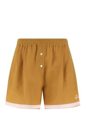 Marni Linen Shorts Yellow