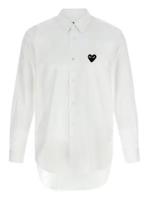 Play Comme Des Garcon Black Heart' Shirt - White
