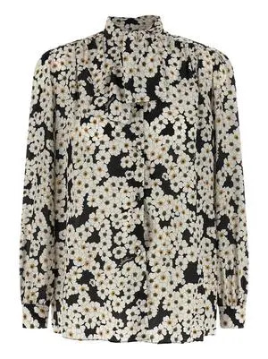 Valentino Garavani Silk Shirt White/black