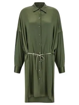 Dries Van Noten Dinidia Silk Satin Dress - Green