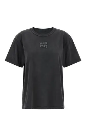 Alexander Wang Hotfix Logo T-shirt - Black