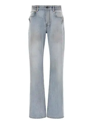 Balenciaga City Cotton Denim Jeans - Light Blue
