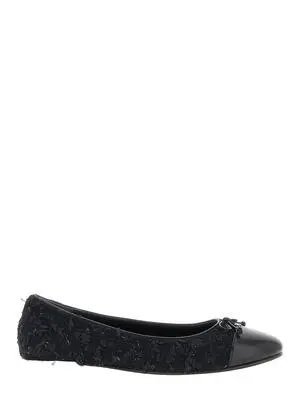 TORY BURCH TORY BURCH Bouclé Tweed Cap-Toe Ballerina Flats