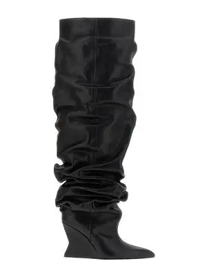 Balmain Leather Cuissardes - Black