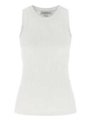 VICTORIA BECKHAM VICTORIA BECKHAM Ribbed Stretch Cotton Tank Top