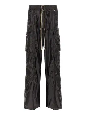 Rick Owens Cargobelas Shiny Nylon Cargo Pants - Black