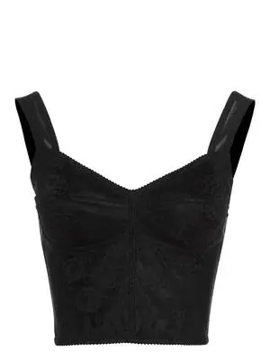 DOLCE & GABBANA DOLCE & GABBANA 90s' Jacquard And Lace Bustier