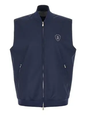 Brunello Cucinelli Logo Nylon Vest - Blue
