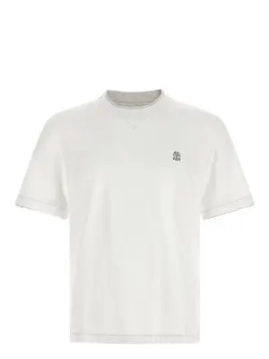 Brunello Cucinelli Double Layer T-shirt - White