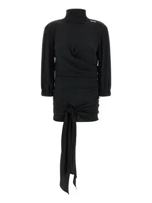 ATTICO THE ATTICO Silk Blend Crepe Sash Top