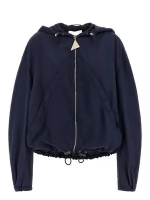Attico THE ATTICO Hooded Bomber Jacket Blue