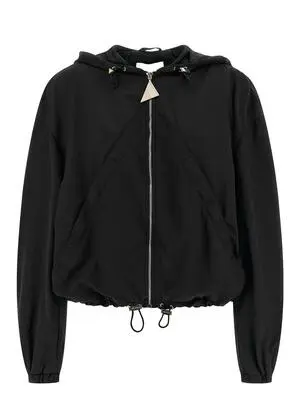 Attico THE ATTICO Hooded Bomber Jacket Black