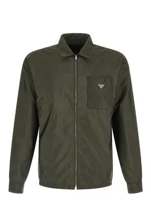 Prada Re-nylon Feather Shirt - Green