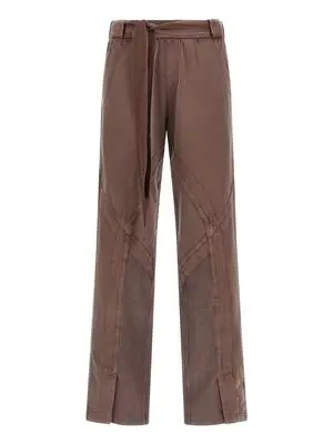 Attico THE ATTICO Front Split Fleece Pants Brown