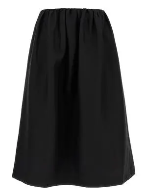 TOTEME Gathered Evening Midi Skirt - Black