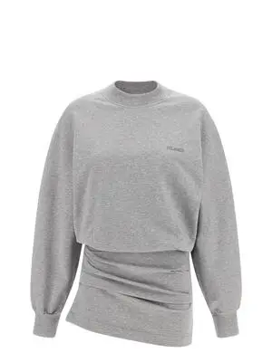 Attico Mélange Sweatshirt Dress - Gray