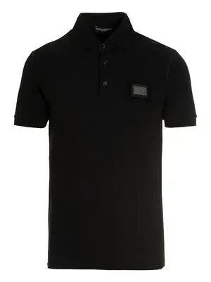 Dolce & Gabbana Polo 'dg Essential - Black