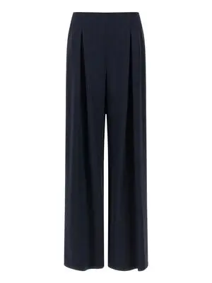 Max Mara Mxppalude Silk Trousers - Blue