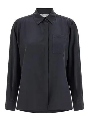 Max Mara Max Mara MxmSiamese Silk Shirt Gray