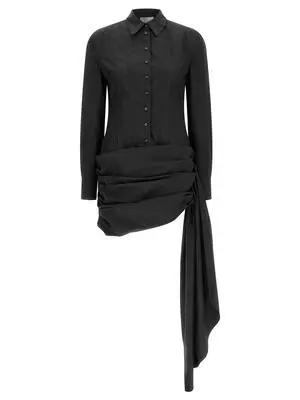 Giuseppe Di Morabito Cotton Poplin Chemisier Mini Dress - Black