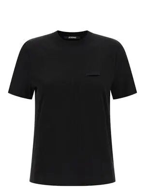 Jacquemus Le Gros-grain Cotton Jersey T-shirt - Black