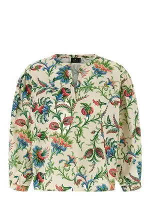 Etro ETRO Floral Cotton Poplin Blouse Multi