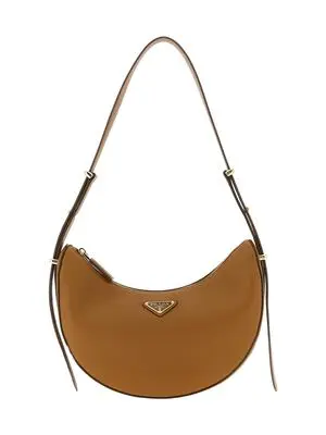 PRADA PRADA Arqué Leather Shoulder Bag