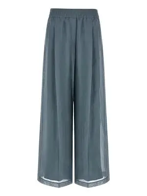BRUNELLO CUCINELLI BRUNELLO CUCINELLI Cotton Organza Wide Leg Pants