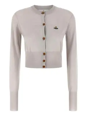 VIVIENNE WESTWOOD Bea Wool And Silk Cardigan - Gray