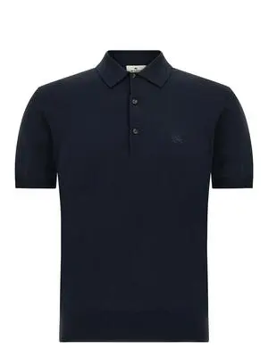 Etro 'pegaso' Polo Shirt Blue
